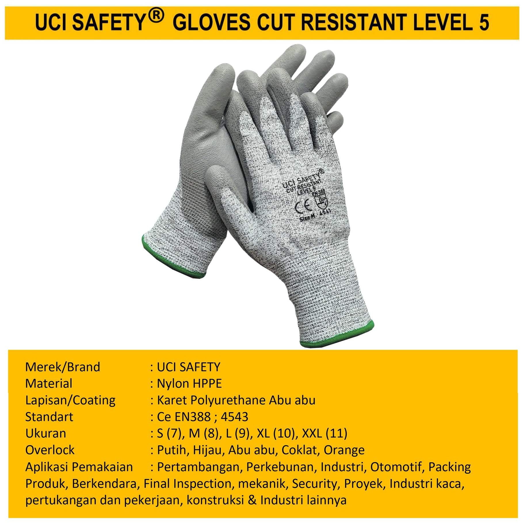 Sarung Tangan Anti Benda Tajam Mekanik - Uci Safety | Sarung Tangan Safety