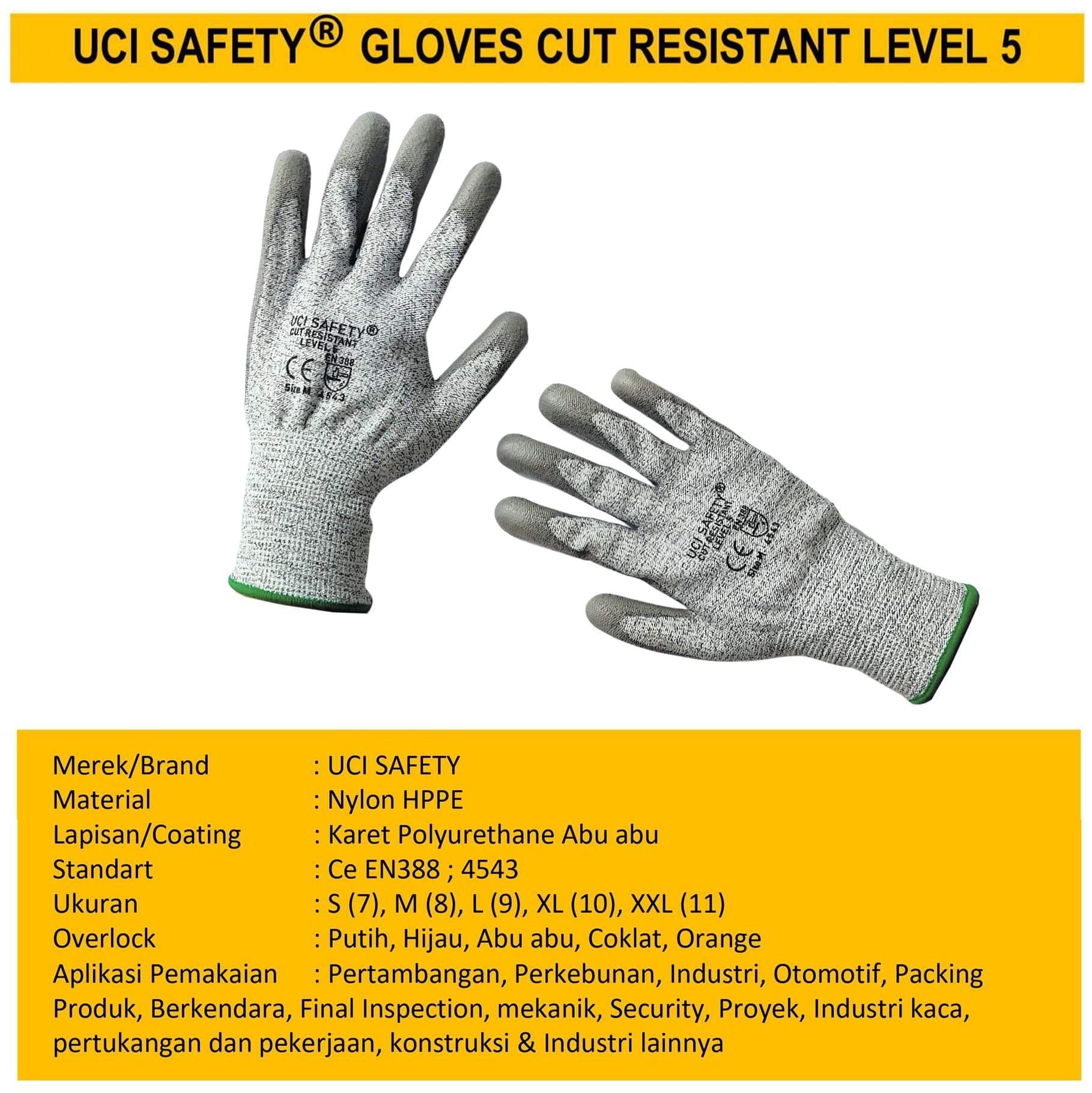 Kawat Besi Baja Kontruksi Sarung Tangan Anti Slip Uci Safety - Uci ...